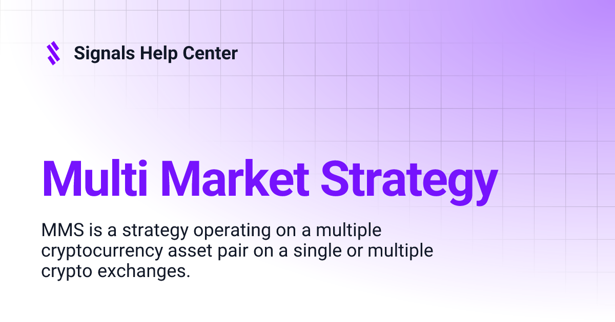 Multi Market Strategy | Signals Help Center